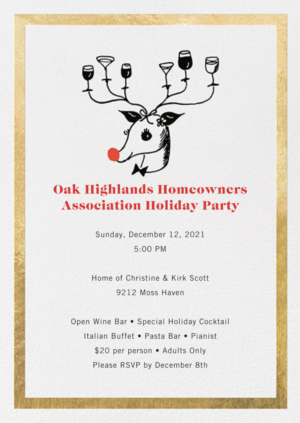 OHHA Holiday Party – Oak Highlands Estates